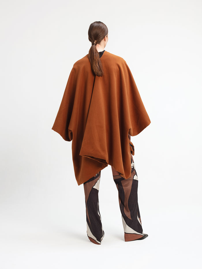 Amy Reversible Poncho - Chiado Rust