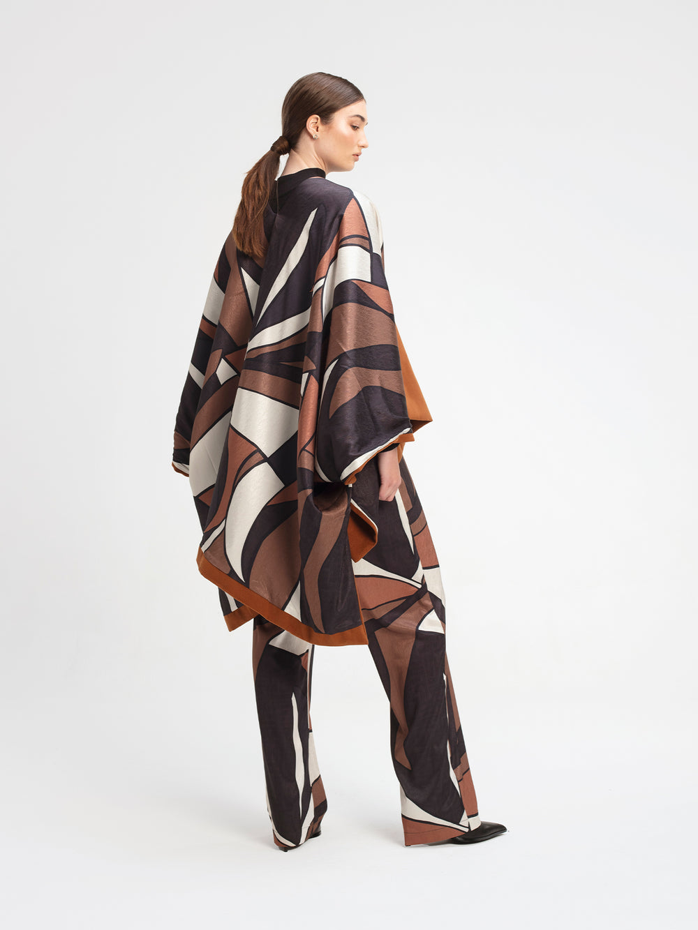 Amy Reversible Poncho - Chiado Rust
